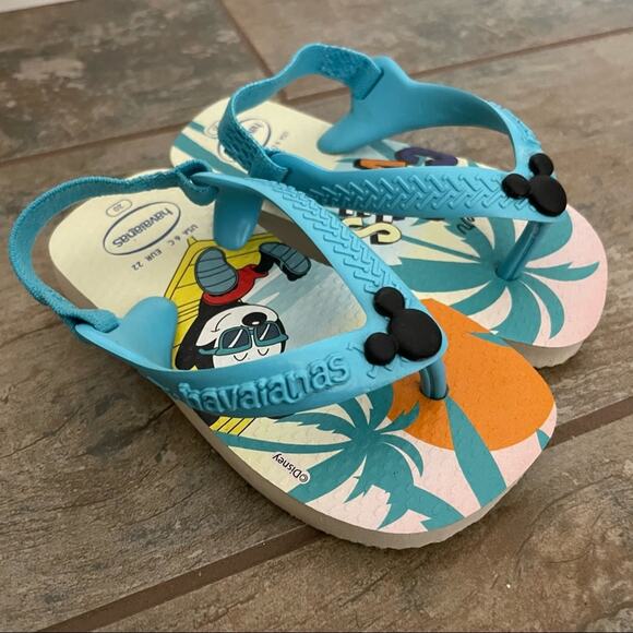 Havaianas | Shoes | New Disney Flip Flops Mickey Mouse Blue Kids Size 5 ...